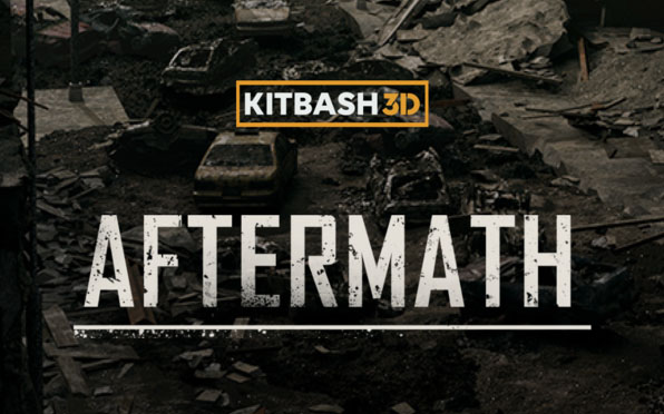 KitBash3d Aftermath - 世界末日灾难废墟毁坏的房屋3D模型 - 腾龙工作室