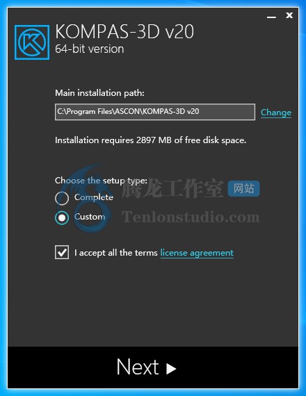 KOMPAS-3D v20.0.7.3117 3D建模软件 - 腾龙工作室