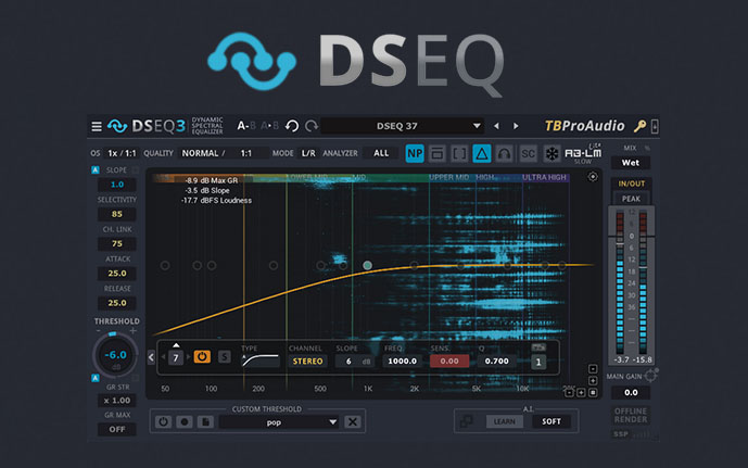 音频均衡效果器插件 TBProAudio DSEQ3 v3.8.3 R2R版 - 腾龙工作室