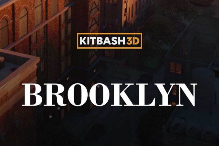 KitBash3D Brooklyn 现代西方城市建筑场景3D模型 - 腾龙工作室