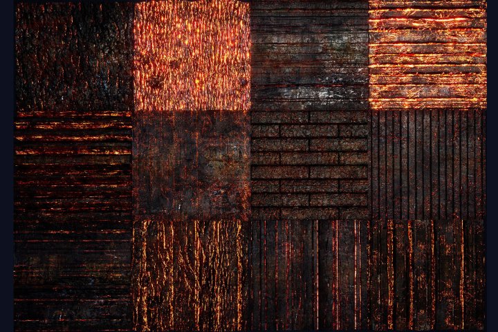 12 Burning Wood Materials Animated - 12种燃烧的木头材质UE4资产包 - 腾龙工作室