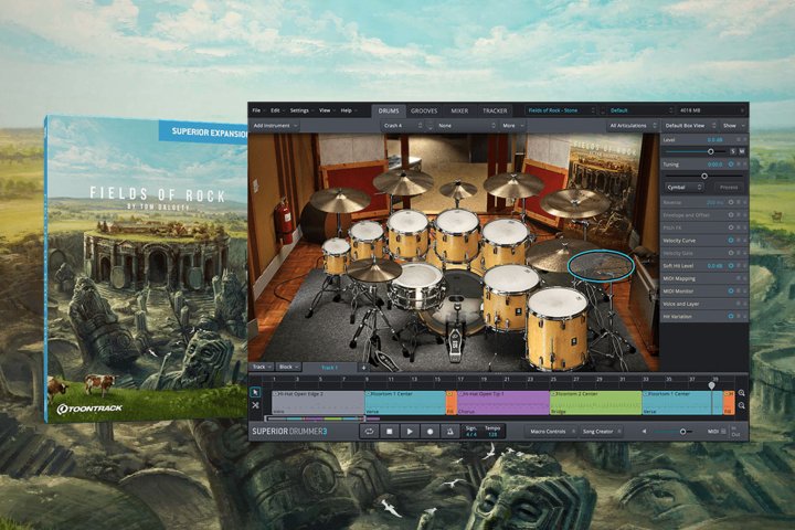 Toontrack Fields Of Rock SDX v1.0.3 (Superior Drummer) 摇滚鼓组音色库 - 腾龙工作室
