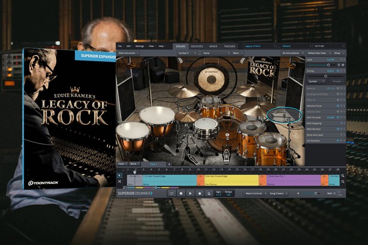 Toontrack Legacy Of Rock SDX v1.0.1 (Superior Drummer) 摇滚鼓组音色库 - 腾龙工作室