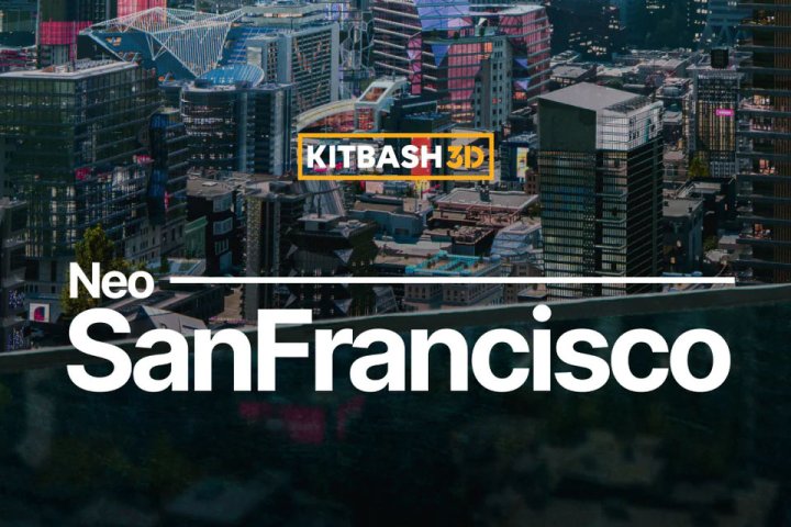 Kitbash3D Neo San Francisco 美国海湾城市场景3D模型 - 腾龙工作室
