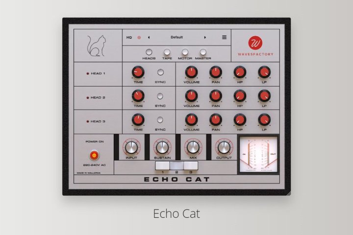 音频磁带延迟插件 Wavesfactory Echo Cat v1.0.2 R2R版 - 腾龙工作室