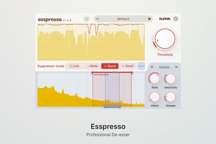 人声嘶嘶声消除插件 Klevgrand Esspresso v1.2.0 TCD版 - 腾龙工作室